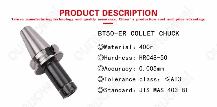 Cnc Tool Holder Bt30 Bt40 Bt50 Tool Holder Er32 Er40 Er50 Bt40 Bt30 Milling Collet Chuck - Buy ...