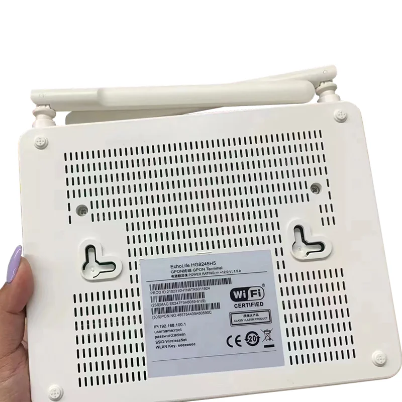 Hg8245h5 Gpon Xpon Router 4GE+2Tel+USB+2.4g Wifi Optical Network Unit ...