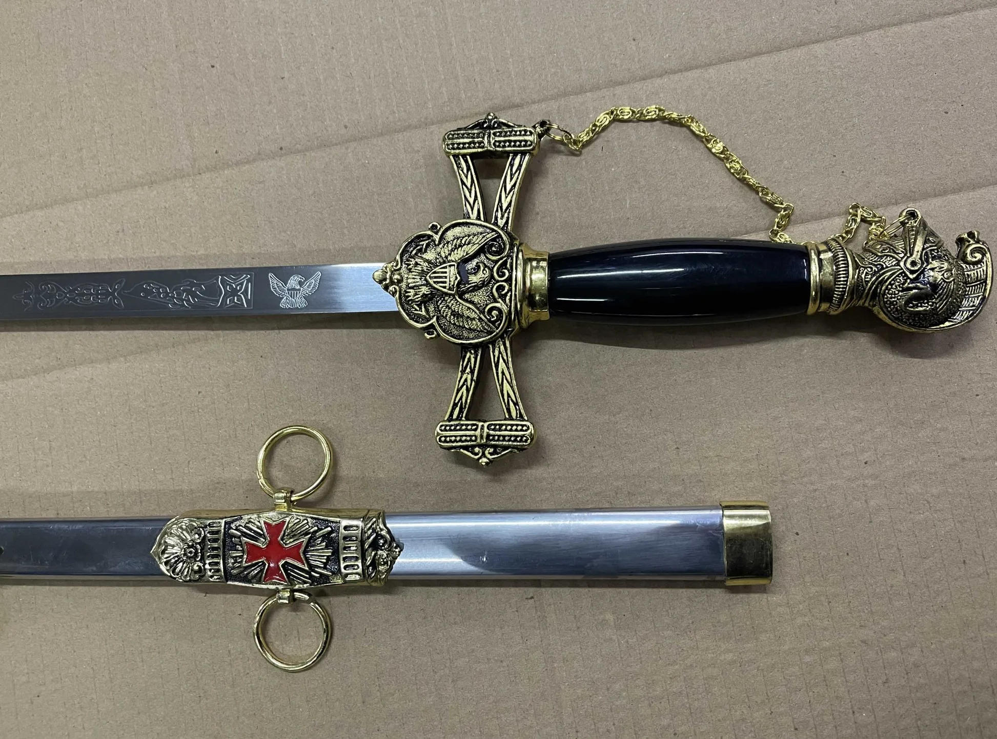 Ceremonial Sword Officer's Sword Ceremonial Metal Masonic Swords Made ...