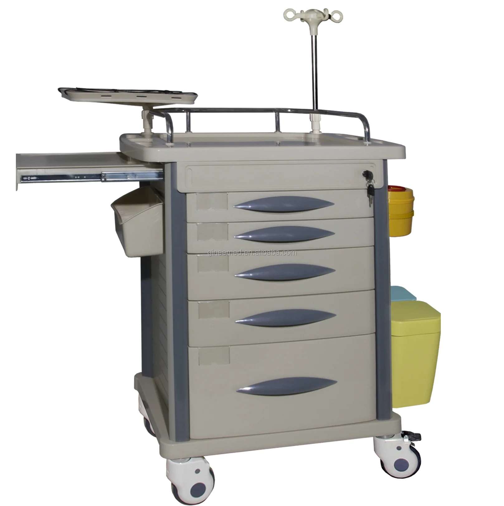 Ginee Medical Hospital Medical Trolley Equipment With Cpr Board Color ...
