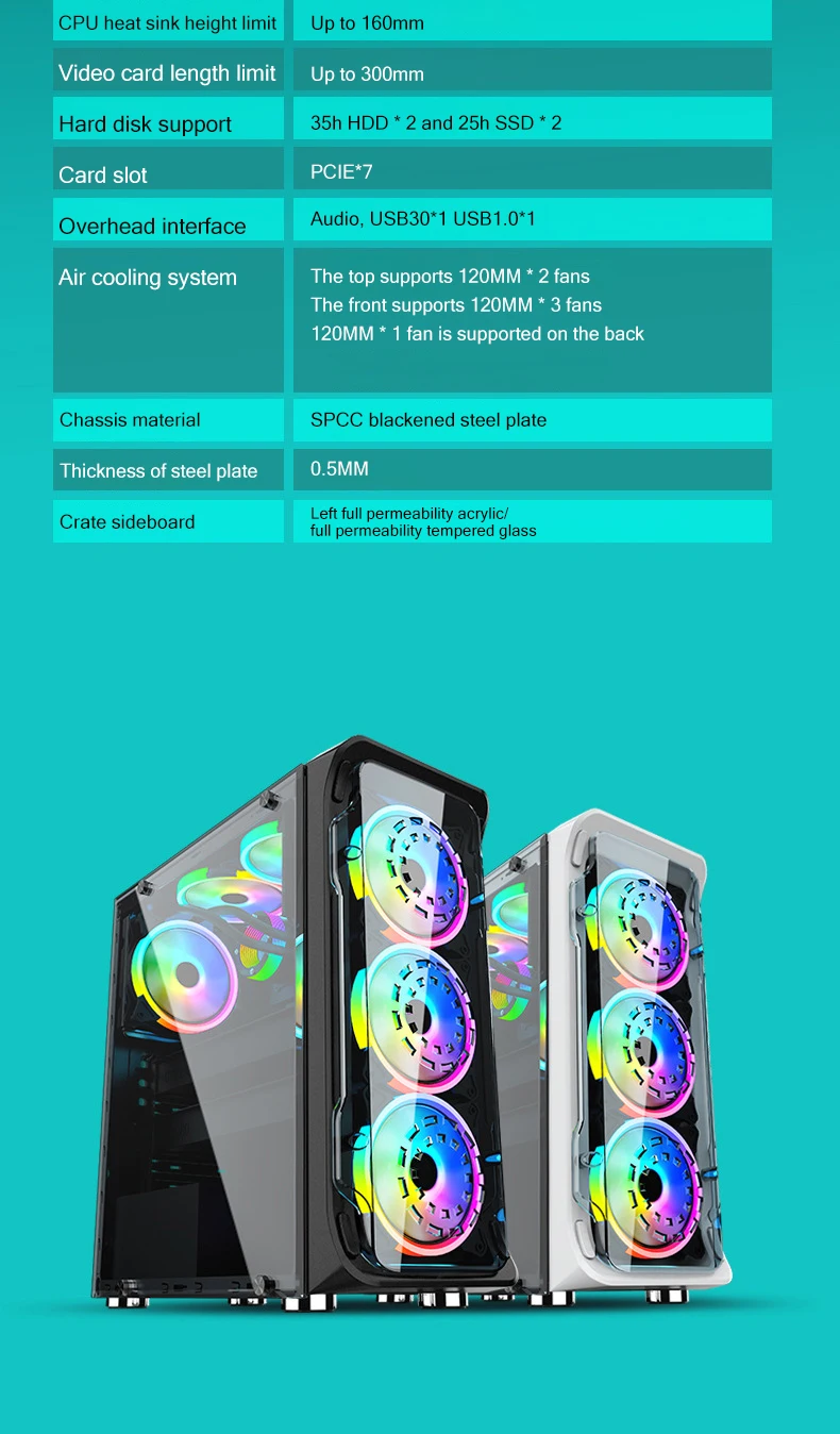 Popular ATX/M-ATX Gaming Case with USB3.0 and Dust Screen