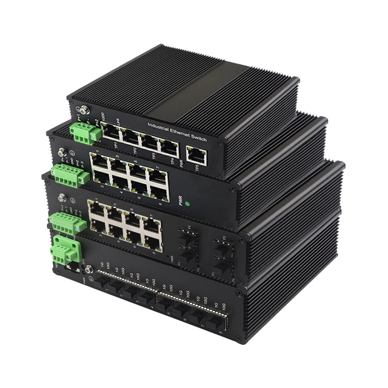 24 port Managed Industrial Ethernet Switch 12 port SFP 1U rack mount 2U ...