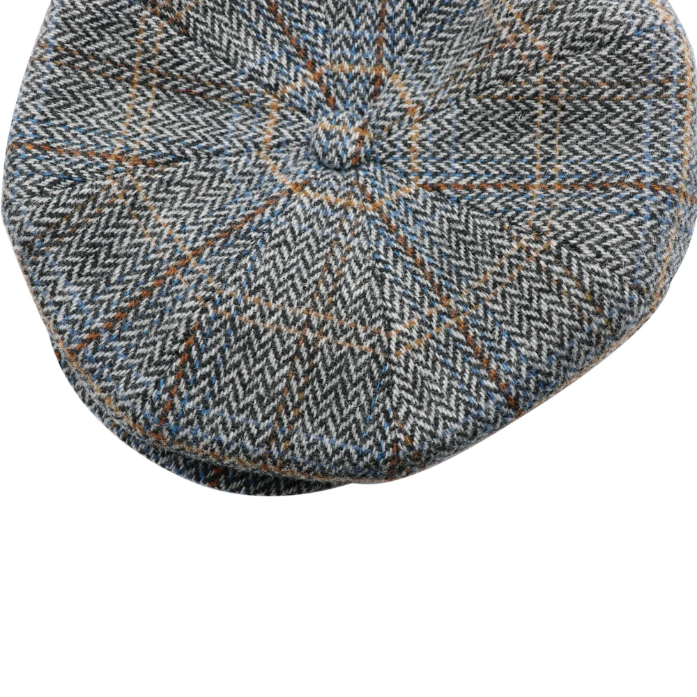 High Quality New Arrival Vintage Newsboy Cap Plaid Wool Flat Hat 8 Panel Ivy Hat Caps - Buy ...
