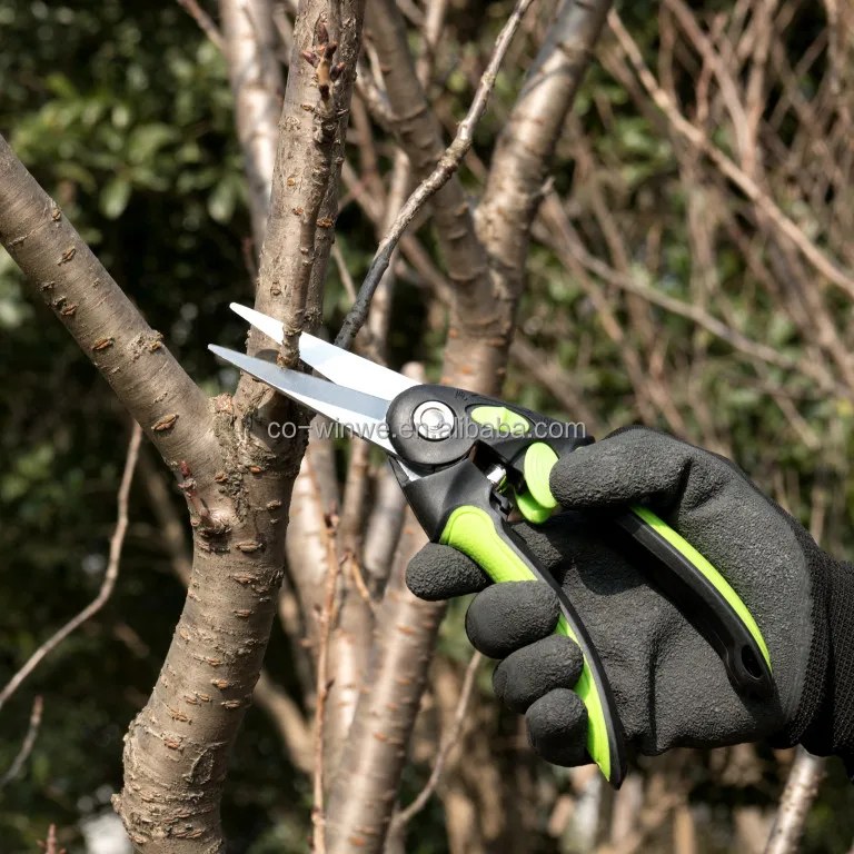 8'' Bypass Shear Garden Carbon Pruner Hedge Clippers with Compression ...