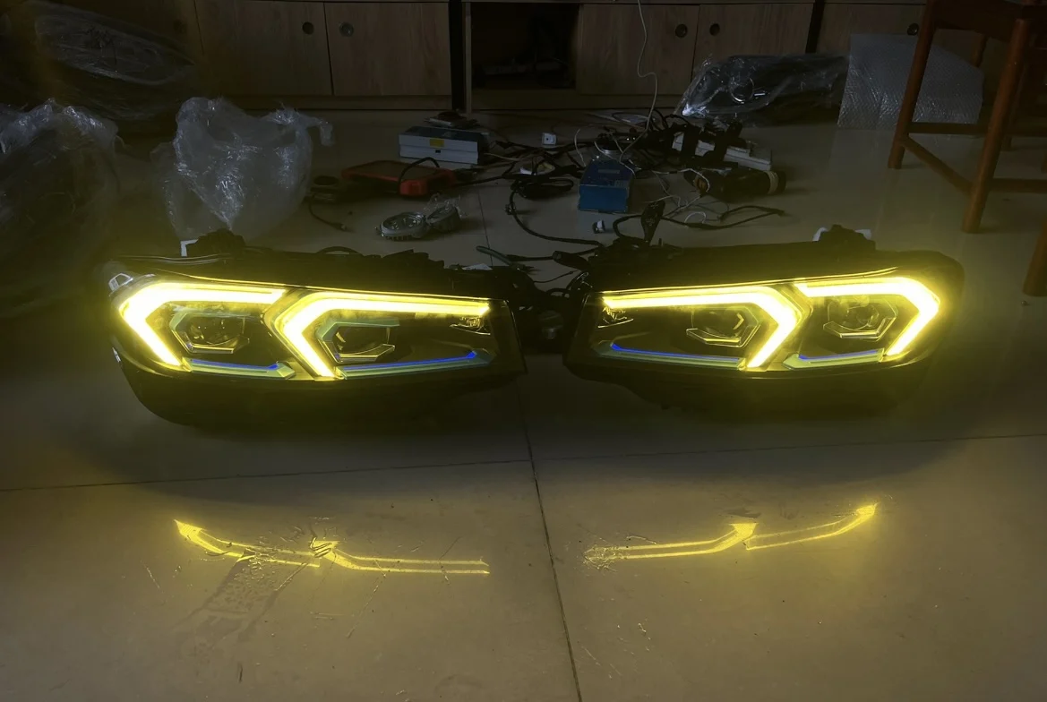 G20 Black Background Yellow Angel Eyes for BMW 3 Series