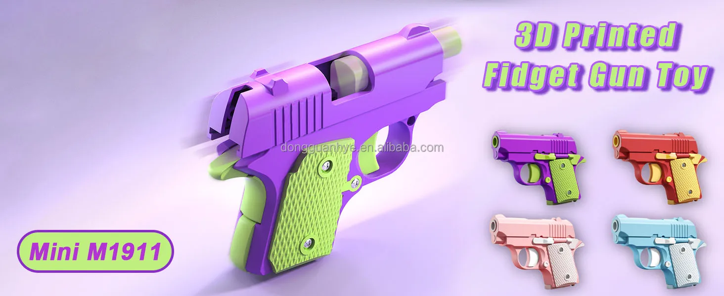 Hot Sale 3d Printed 1911 Mini Fidget Gun Plastic Fidget Sensory Toys ...