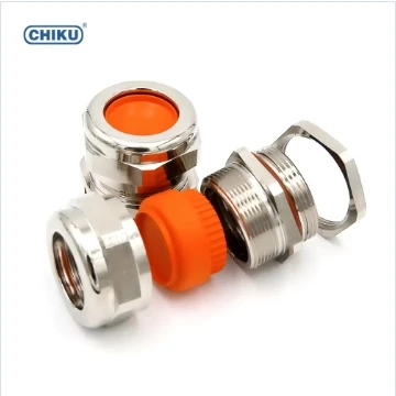 RSKM M25 spring cable gland IP68 Nickel plated brass cable joint for ...