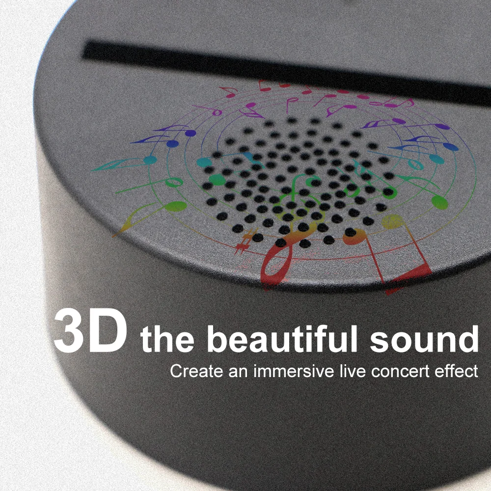 Rgb Led Lamp Base For 3d Led Night Light Abs Acrylic Black 3d Led Lamp ...