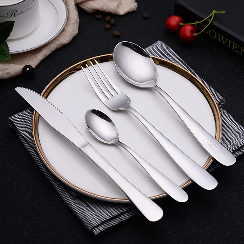 Classic European Style Restaurant Cutlery Stainless Steel Silverware ...