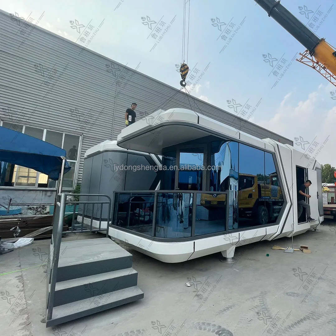 High End Mobile Prefab Homes Bedroom Terrace Bathroom Furnished Modular ...