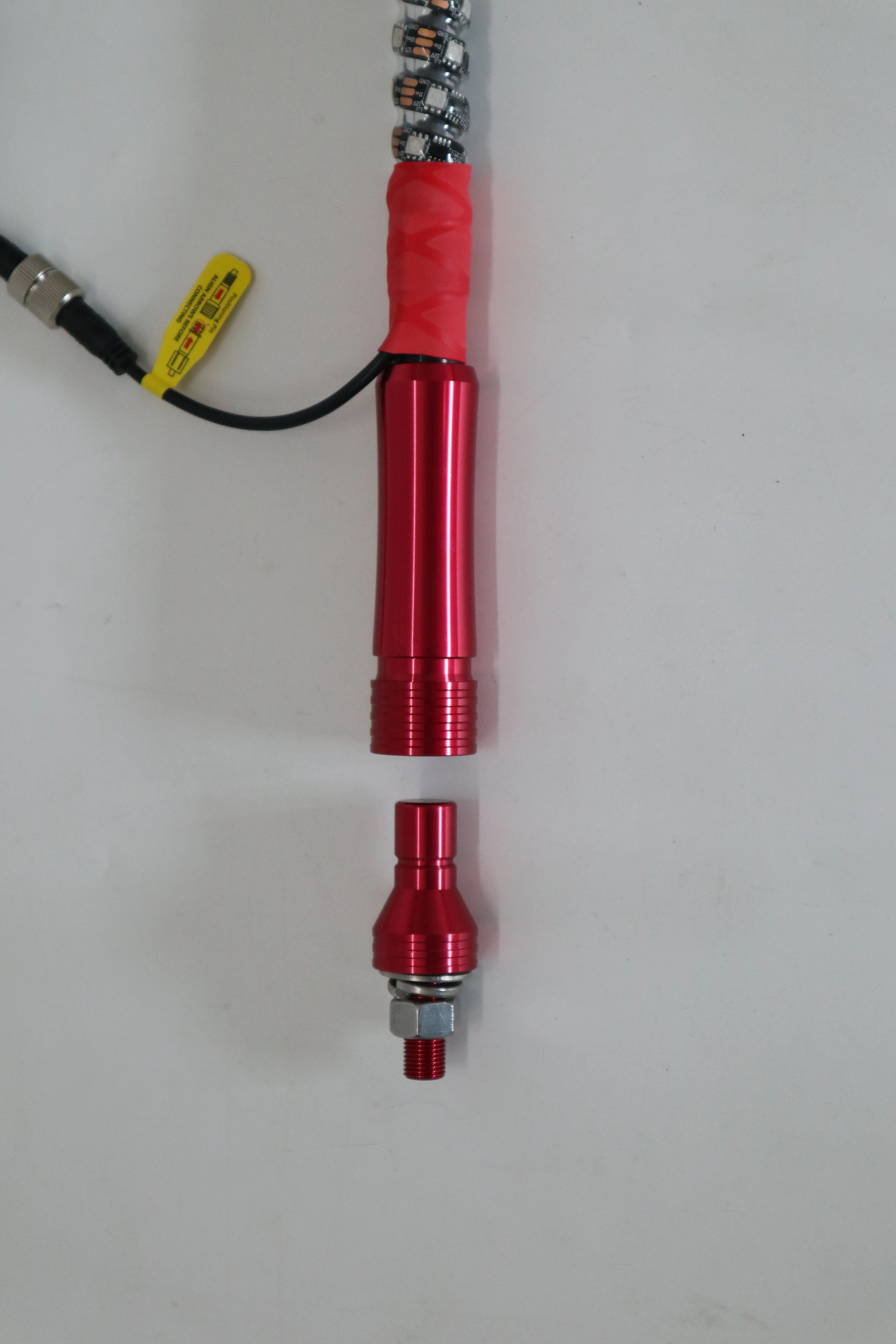 Red Quick Release Base LED Whip Remote and APP Control 3ft 4ft 5ft 6ft ...