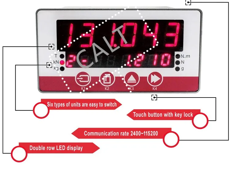 Weighing Controller Load Cell Indicator 6 Digital LED Display RS485 and Analog Output for Hopper ...