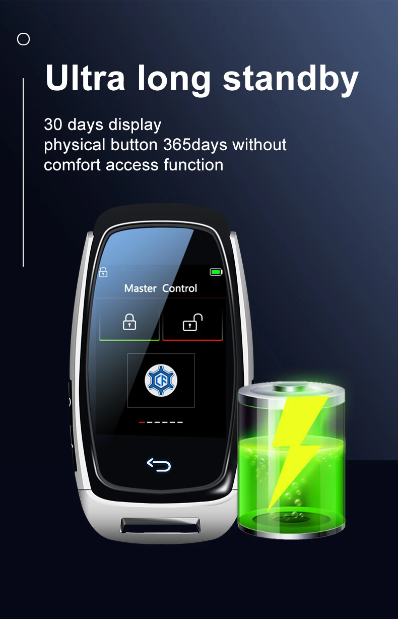 Smart LCD Keyless Entry Remote for All Cars - Universal Car Key with ...