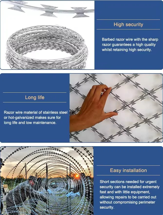 Spiral Blade Thorn Rope Razor Blade Mesh Low Price Razor Blade Barbed ...