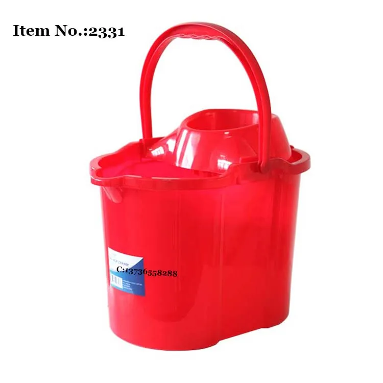 Hq2331 Bottom With Wheels Beige Mop Bucket With Pp Handle 15 Liters ...