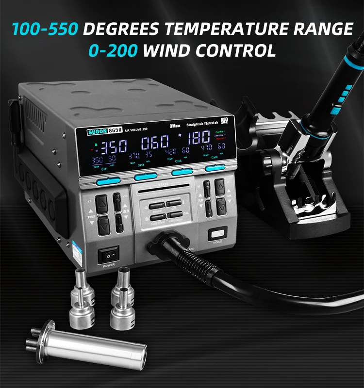 Rework Station SUGON 8650 Digital Heat Gun for Soldering, Mobile Phone ...