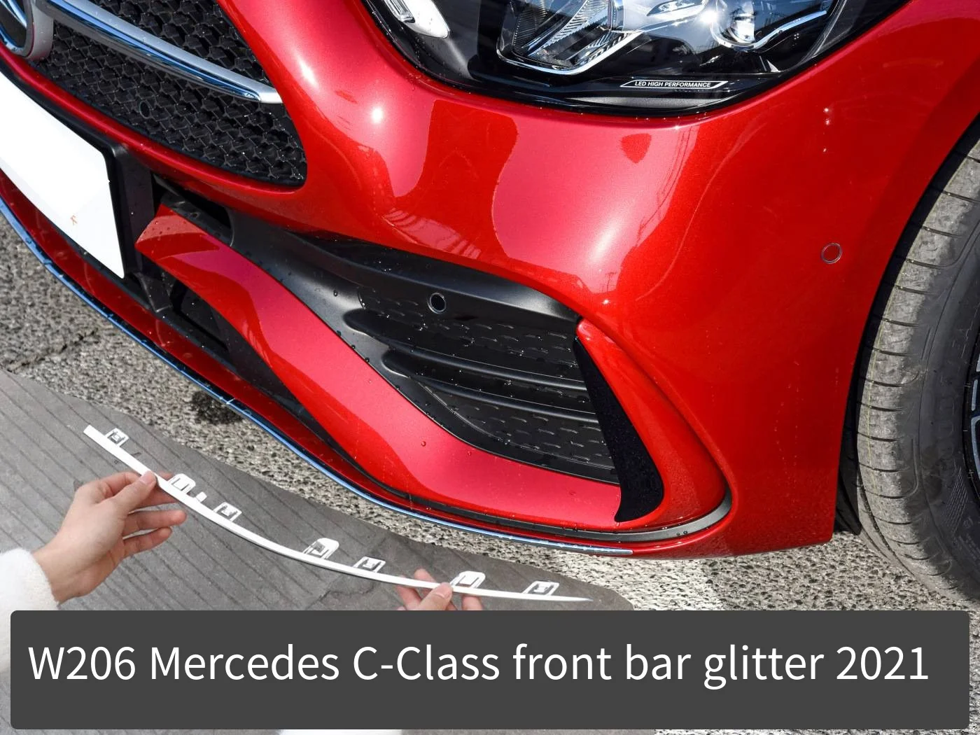 Mercedes Benz Lower Sill Trim Strip - Chrome Front Bars