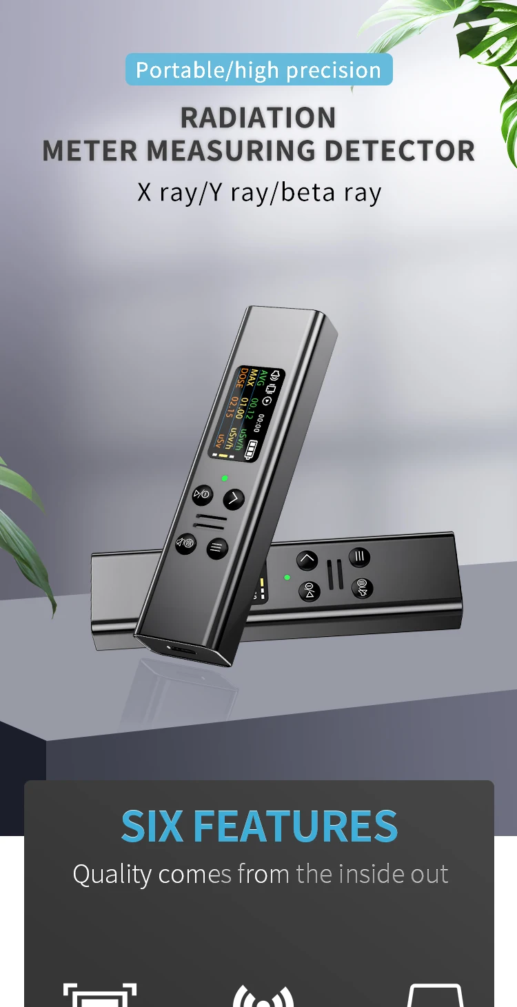 Mini Nuclear Radiation Detector Personal Dose Ray Tester Geiger Counter ...