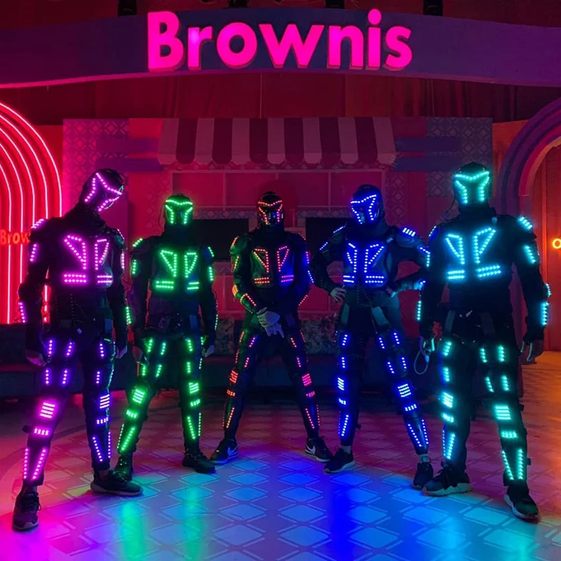 Modern Laser Show Light Up Stilts Pants Led Light Tron Suit Costume For ...