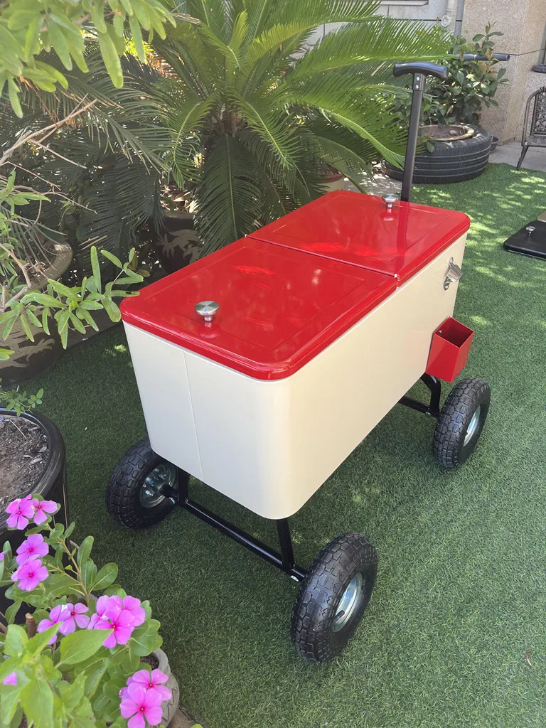 All-terrain Outdoor Wagon Cooler 80 Quart Party Rolling Cart Mobile Ice ...