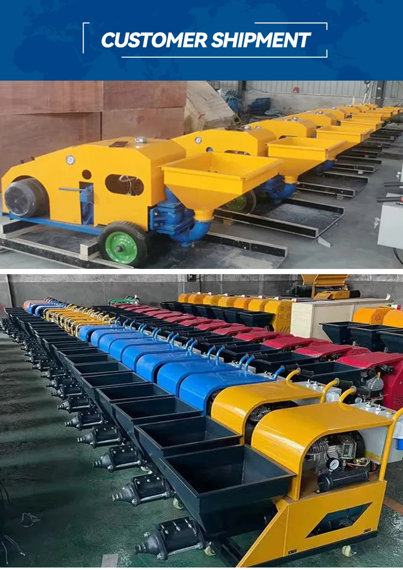 Hot Diesel Motor Cement Mortar Plaster Sprayer Concrete Spray Skim Coat ...