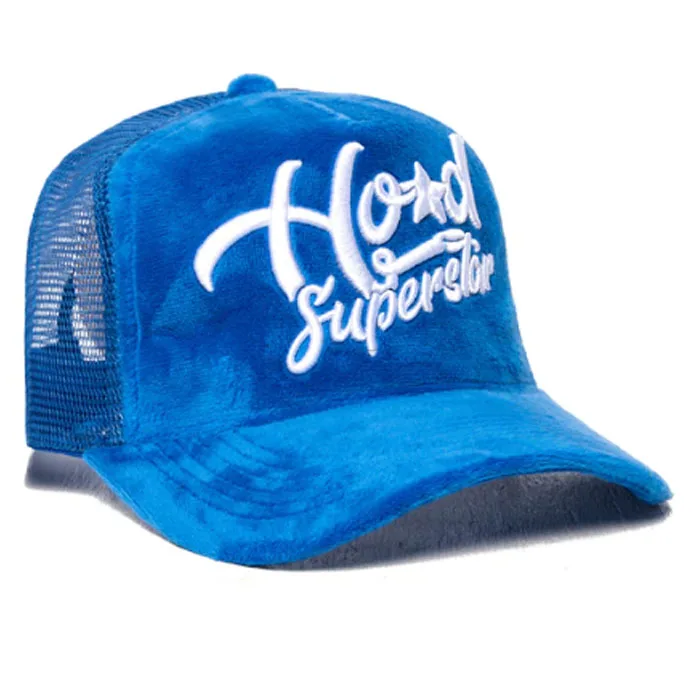 Custom 5 Panel Embroidery Velvet Trucker Hat Embroider Trucker Hat ...