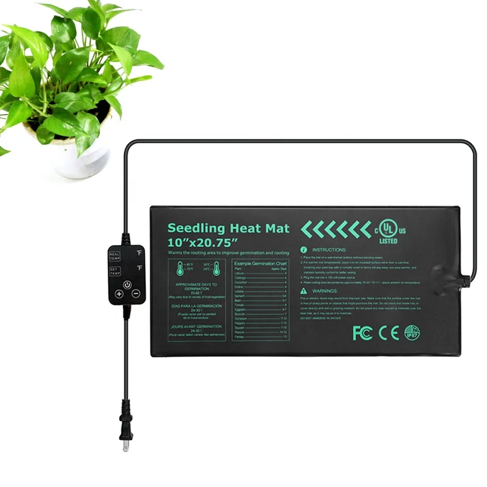 10" X 20" Electric Pvc Seedling Heat Mat Warm Hydroponic Seedling ...