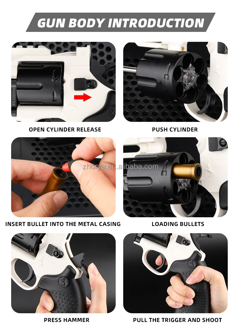 Zhorya Guns Shooting Outdoor Soft Bullet Shell Ejecting Professional ...