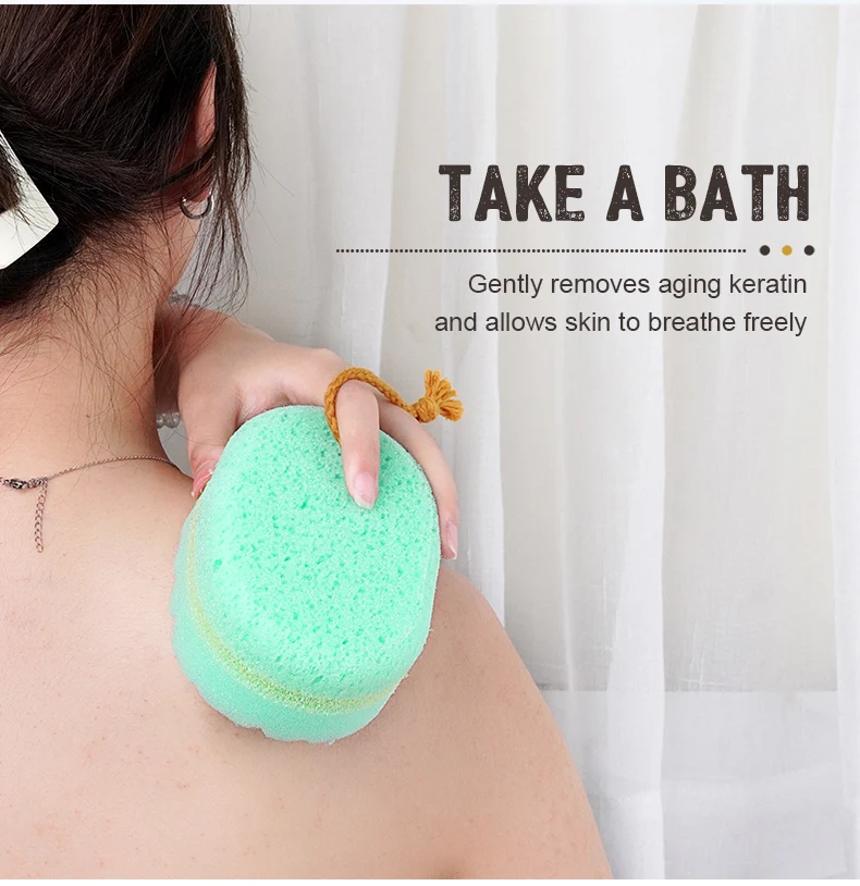 Oval Baby Bath Seaweed Sponge for Body Cleaning Rubbing Back ...