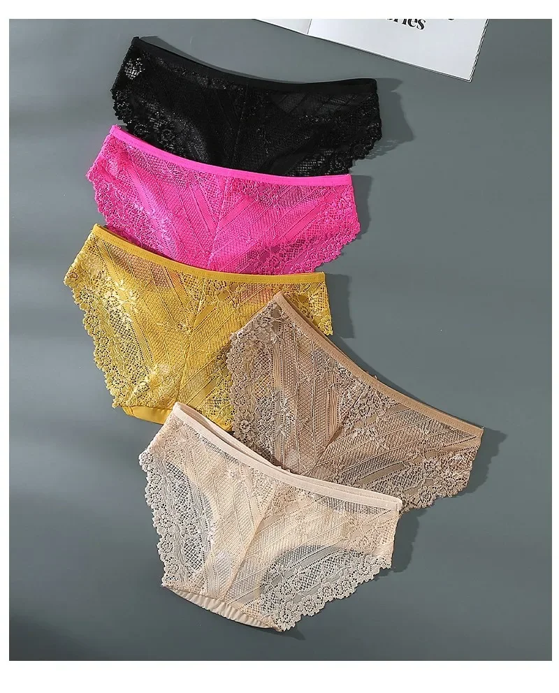 Sexy Panties Ladies Plus Size Underwear Comfort Lace Hollow Out Briefs ...