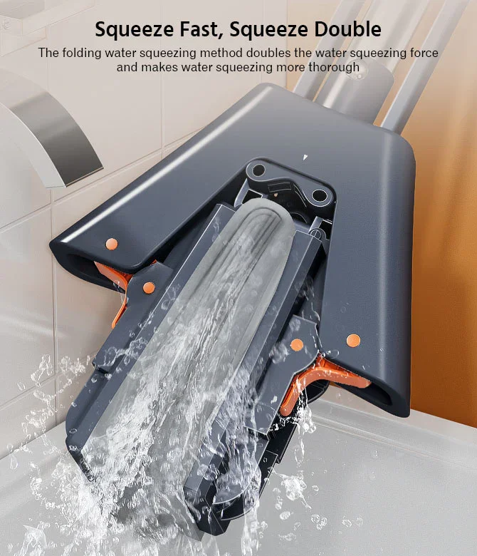 Joybos Self-Wringing Sponge Mops - Efficient Floor Cleaning