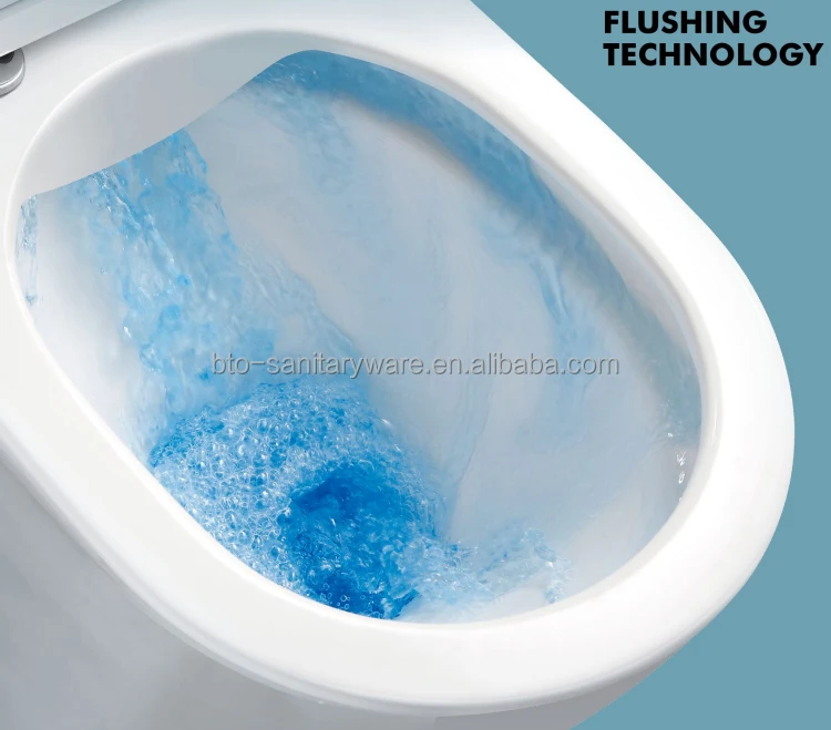 BTO Modern Bathroom Wall Mounted Water Closet - Concealed Tank