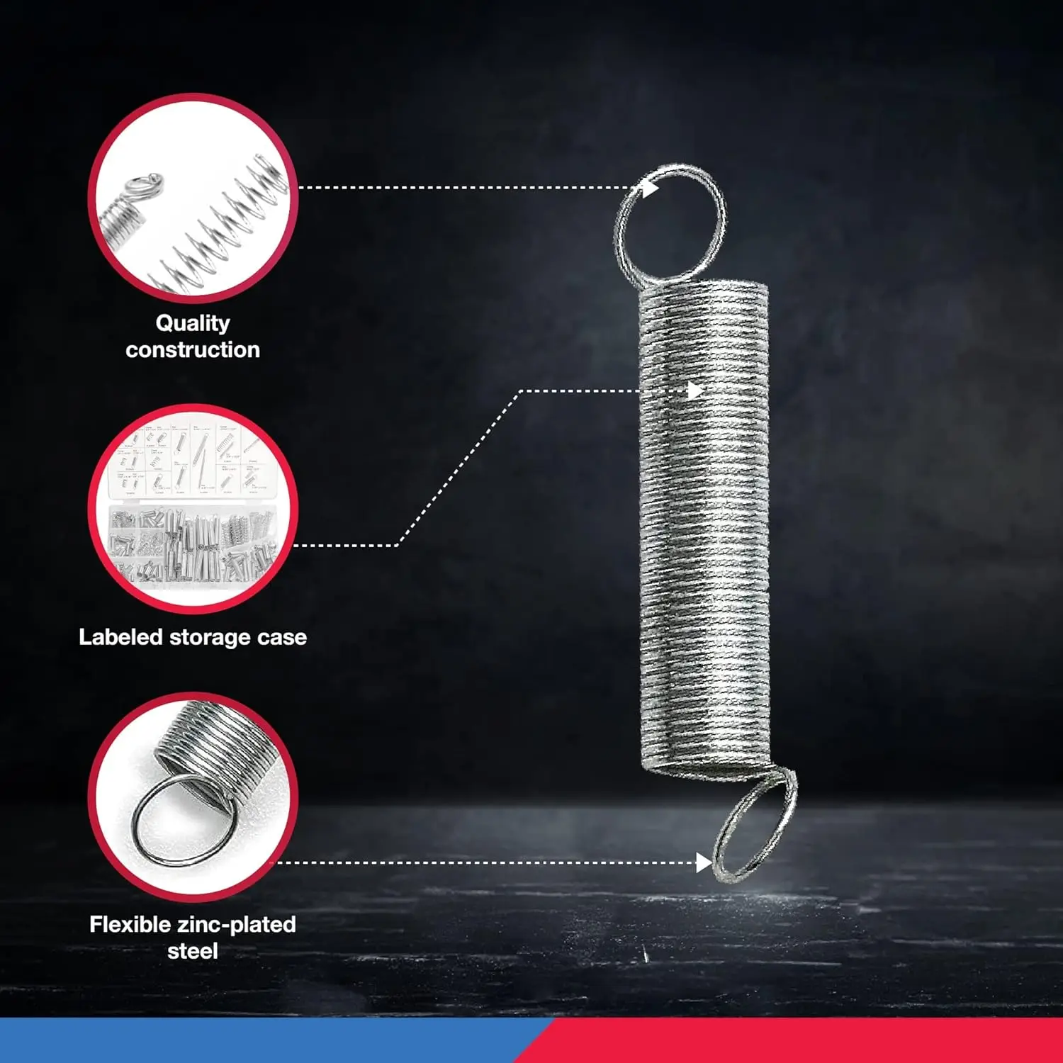 200 Pcs Compression Springs Assortment Kit,Stainless Steel Springs ...