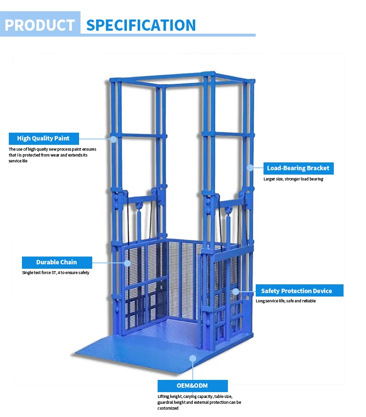 Construction Lift Tables Freight Elevator Goods Lift Hydraulic Cargo ...