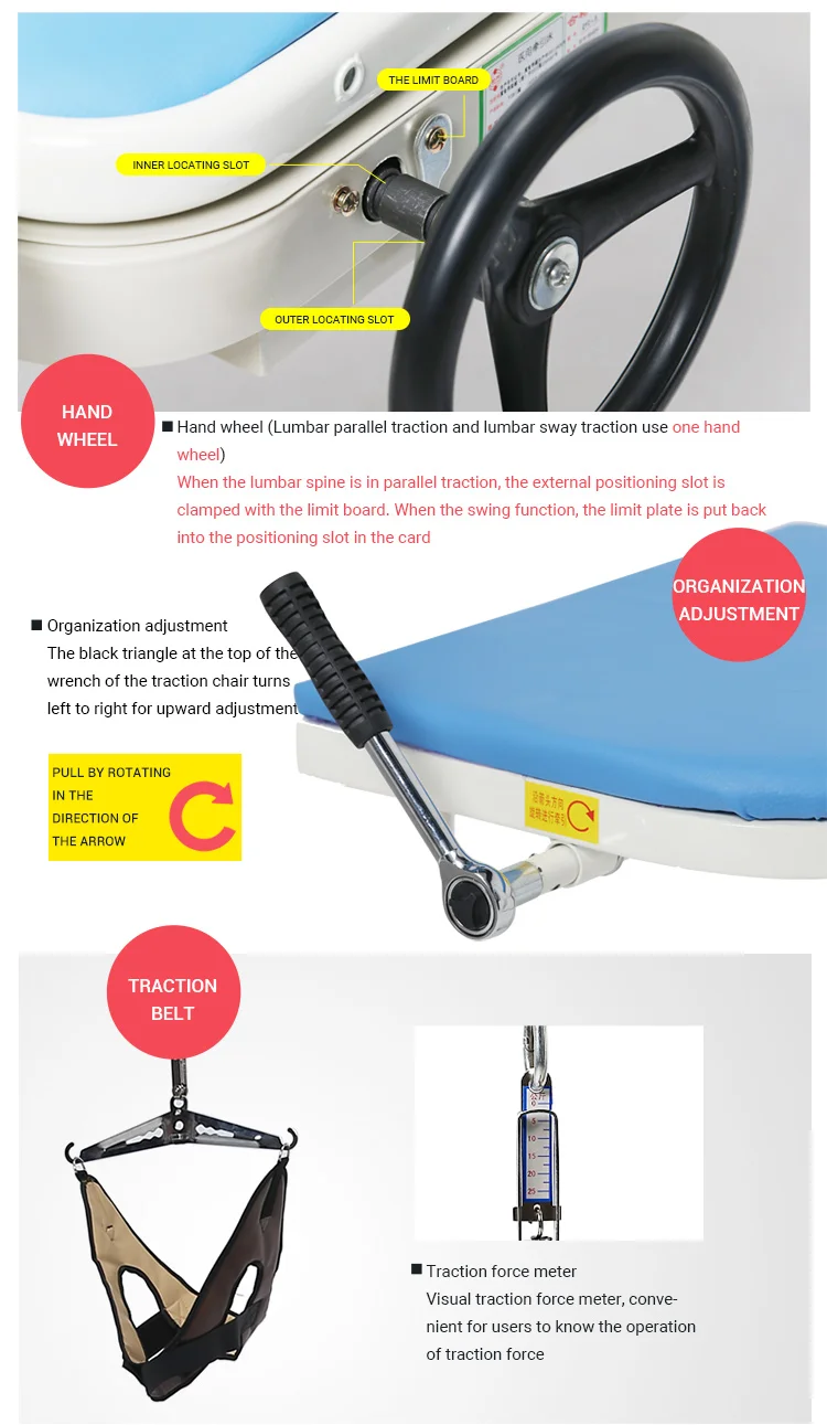 Manual Lumbar Traction Hospital Bed Medical Traction Frame Cervical and ...