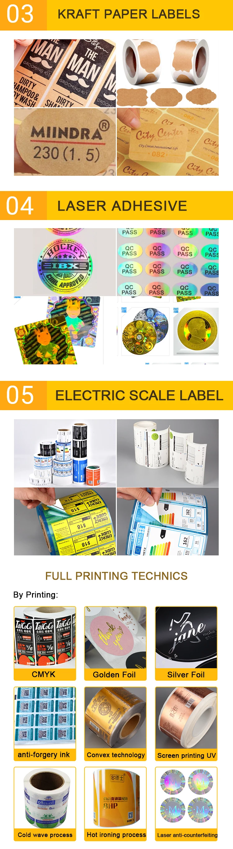 Golden Colour Thermal Sticker Big Rool 40x15 54x40 Thermal Sticker ...