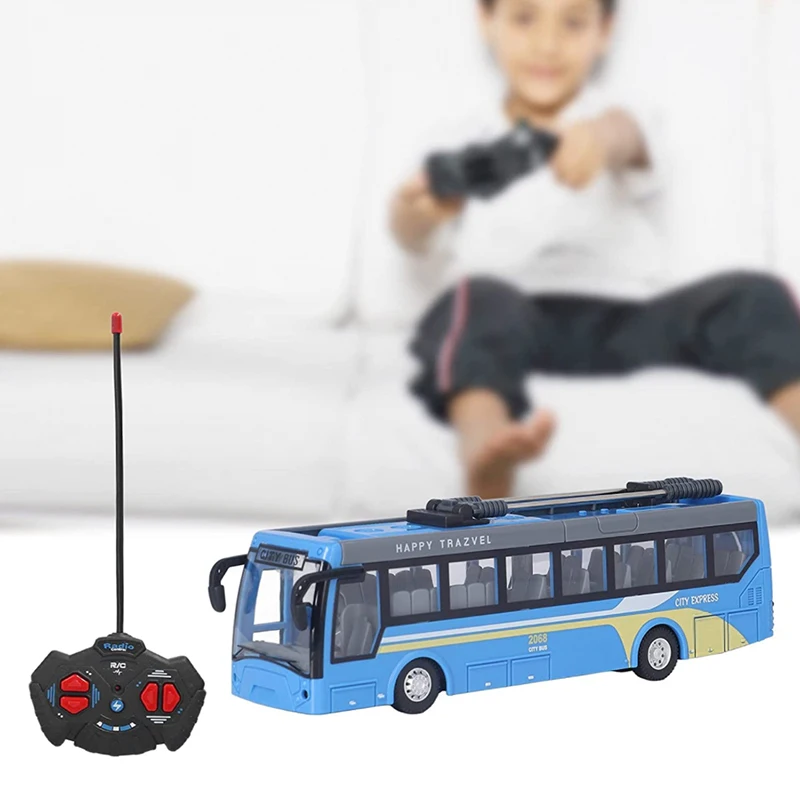 RC School Bus Toy - 27mhz Remote Control Bus with LED Lights