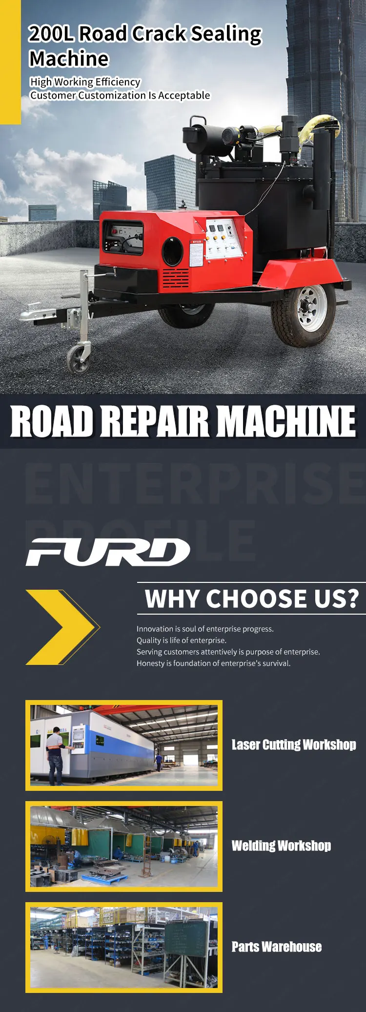 200l Hot Melt Concrete Road Crack Asphalt Joint Sealing Machine - Buy ...
