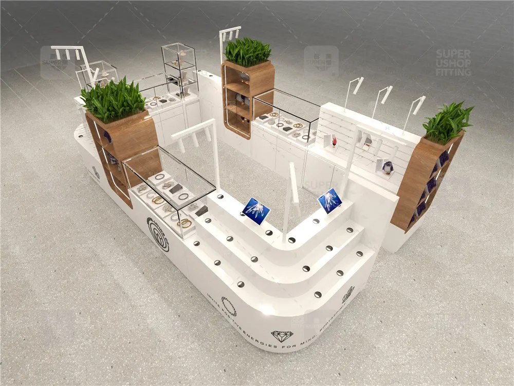 Customized 3d Crystal Mall Kiosk Ideas Mineral Store Showcase Design ...