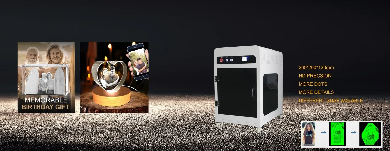 High Precision 3d Laser Engraving Machine for Crystal 3d Engraver ...