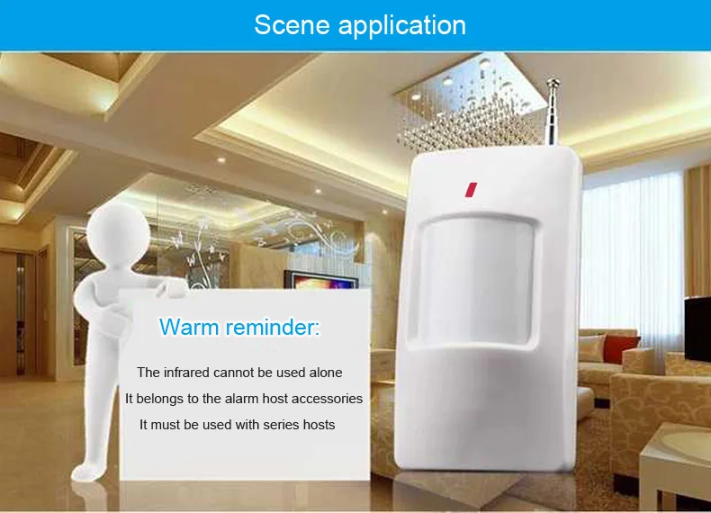 Wireless Infrared Home Security Anti-theft Alarm Host Accessories ...