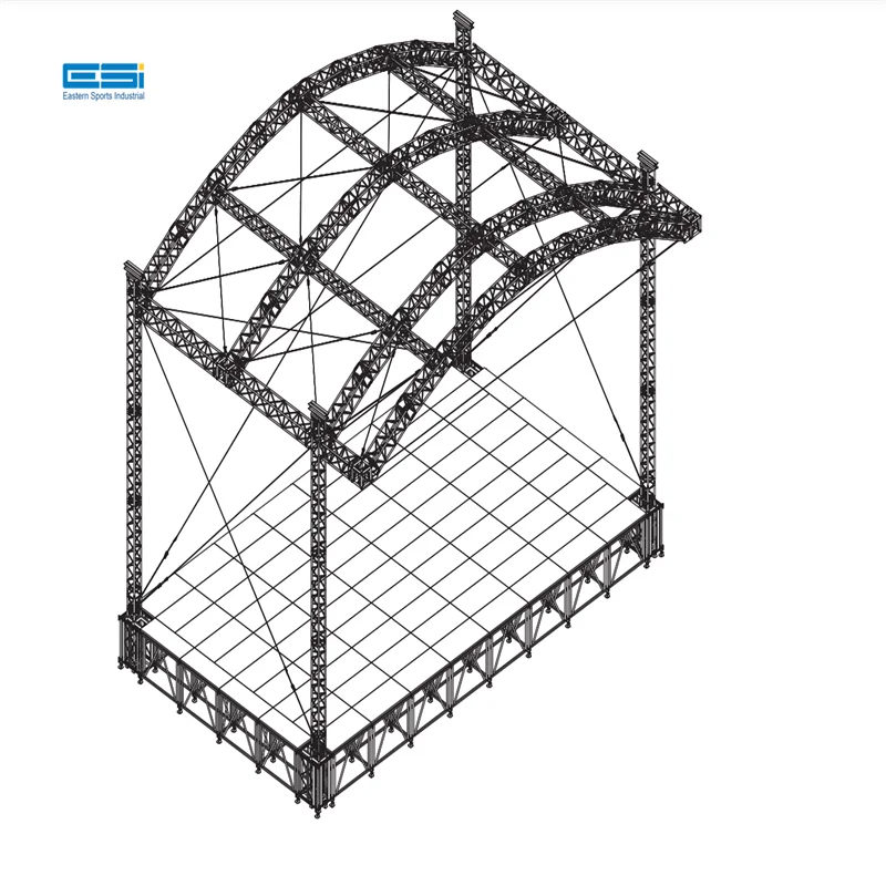 Ground Support Aluminum Truss Lifting Tower Stage Truss Display Lifting ...