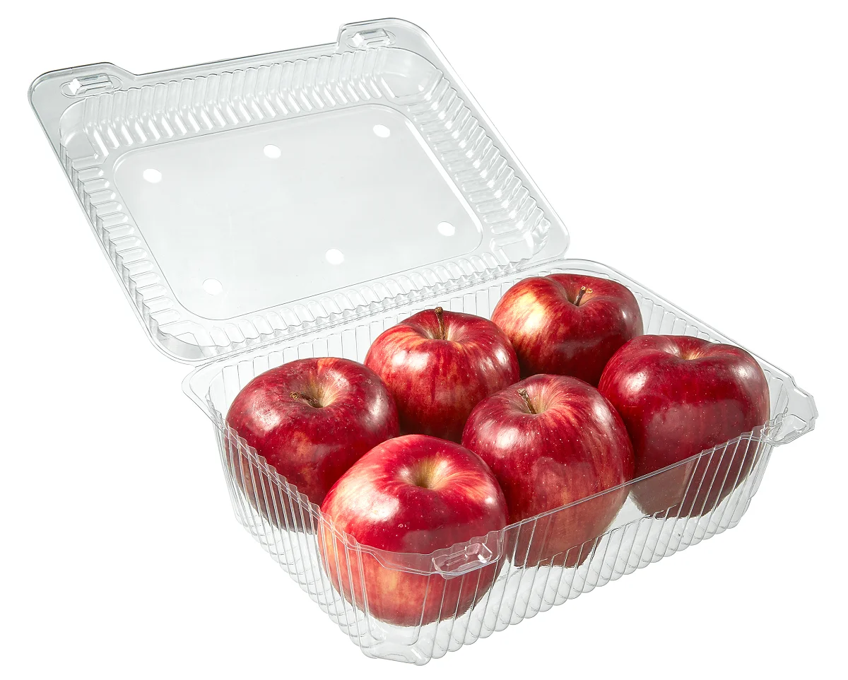 Disposable transparent Clamshell Apple Fruit Packaging Boxes Food Grade ...