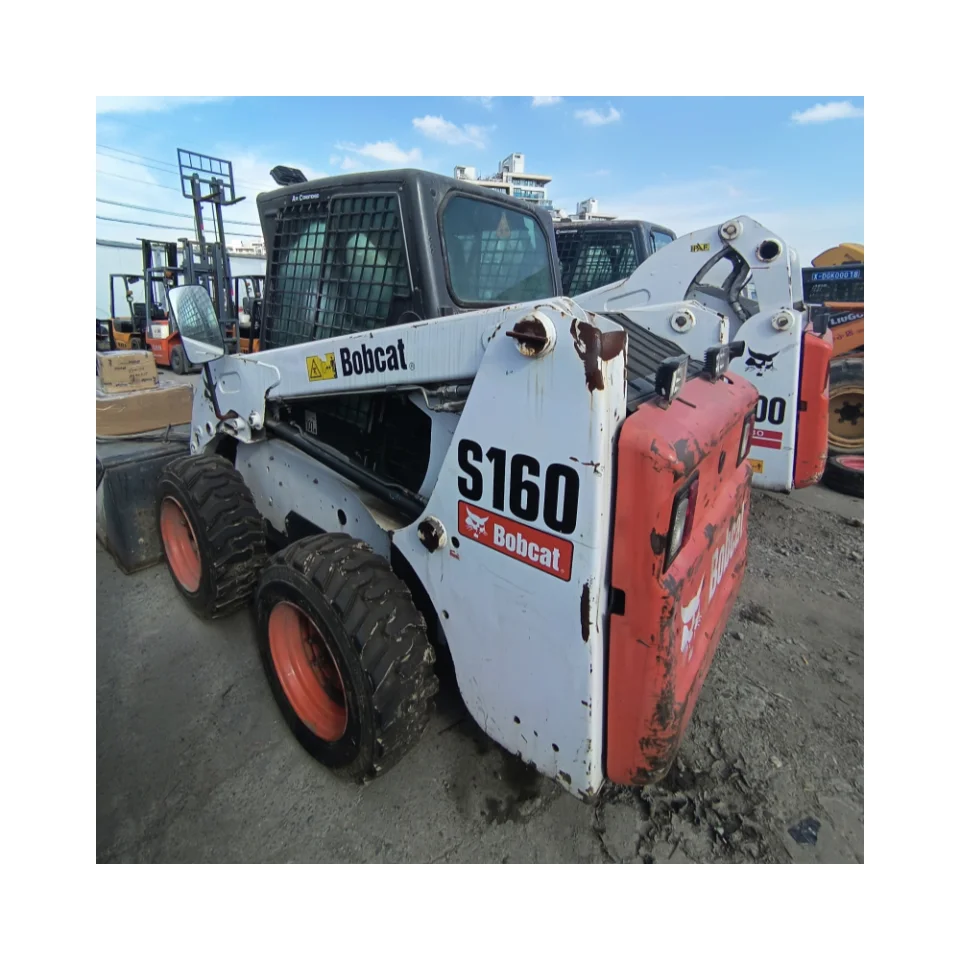 Construction machine Bobcat loader S160 Used Bobcat loader skid steer ...