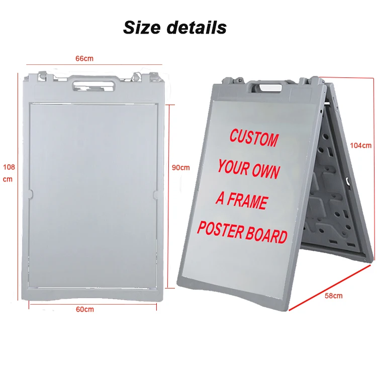 Customized Design Filling Water a Frame Board Sign Folding a Frame ...