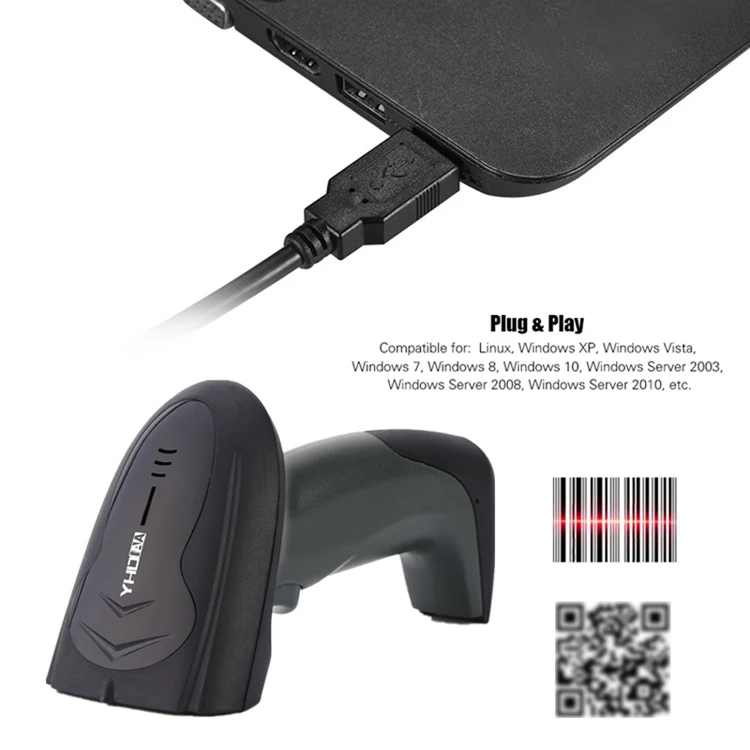 YHD-1200DW Rugged 2D CMOS Barcode Reader Lector De Codigo De Barras ...