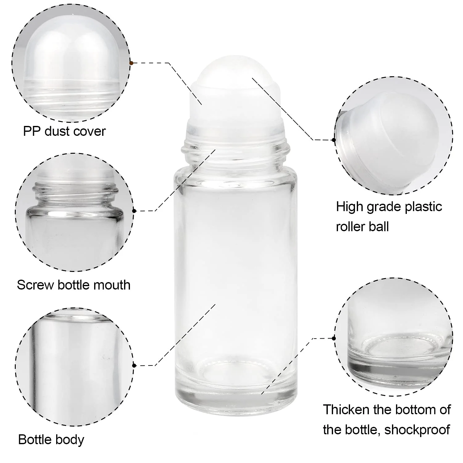 Empty Custom 50ml Container Packaging Roll On Perfume Bottle Empty ...