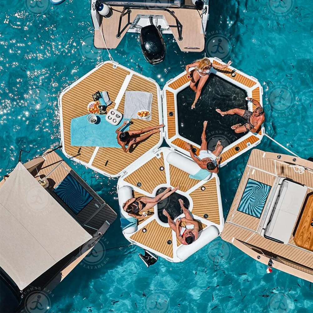 2024 Ejia Summer Hexagon Shaped Inflatable Leisure Platforms Water ...