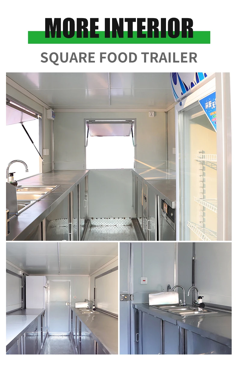 Pink Mobile Container Food Trucks Crepe Trailer for Sale