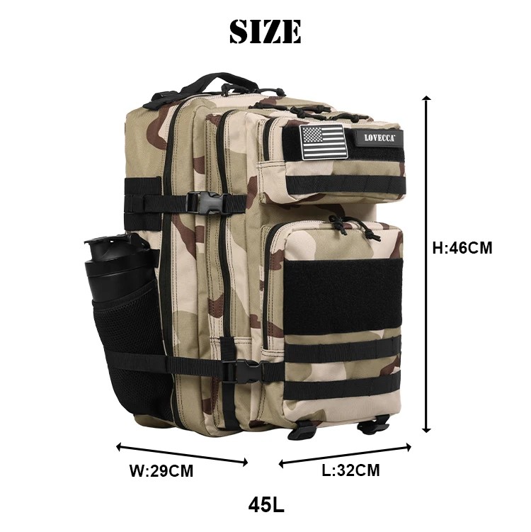 Custom 900d Oxford Tactical Gym Bag Pack Molle Fitness Trekking Bag 25l ...